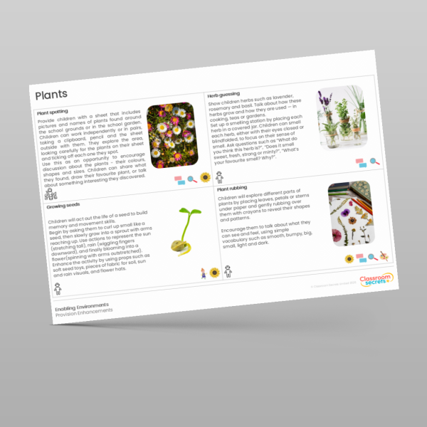 Eyfs Plants Provision Enhancements Resource | Classroom Secrets