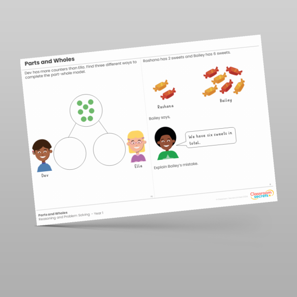 Year 1 Parts And Wholes Reasoning And Problem Solving Resource ...