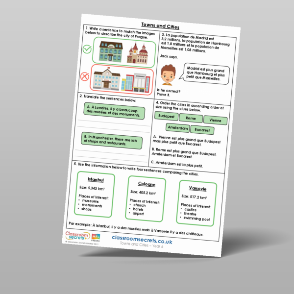 Year 6 Towns And Cities Main Activity Resource | Classroom Secrets