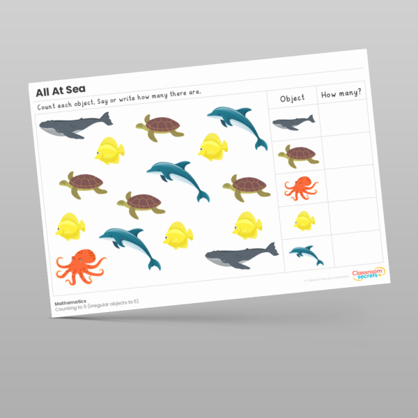 Eyfs Amazing World All At Sea Maths Activities Resource | Classroom Secrets