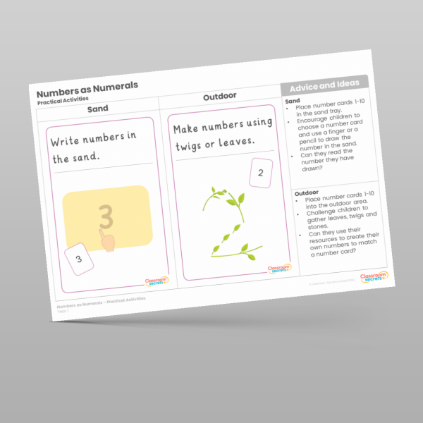 Year 1 Numbers As Numerals Practical Activities Resource | Classroom ...