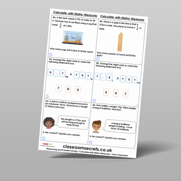 Year 6 Calculate With Metric Measures Reasoning And Problem Solving ...