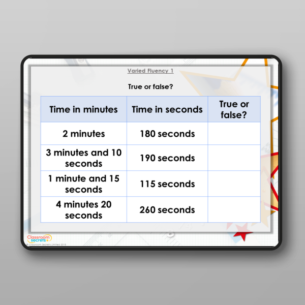 Year 3 Minutes And Seconds Modelling Ppt Resource | Classroom Secrets