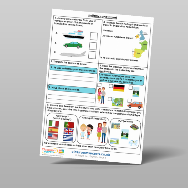 Year 4 Holidays And Travel Main Activity Resource | Classroom Secrets