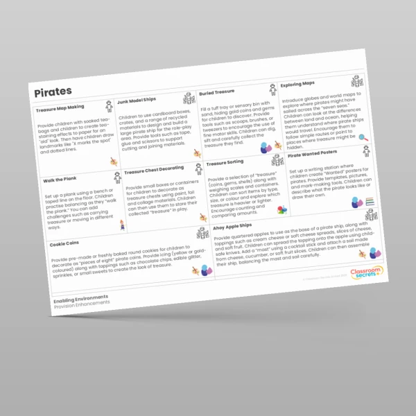 Cs Eyfs Pirates Provision Enhancements Resource | Classroom Secrets