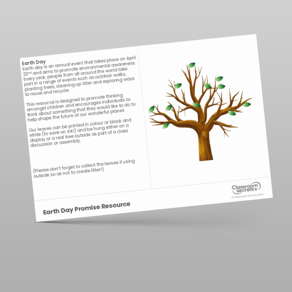 KS1 And Ks2 Earth Day Promise Resource | Classroom Secrets