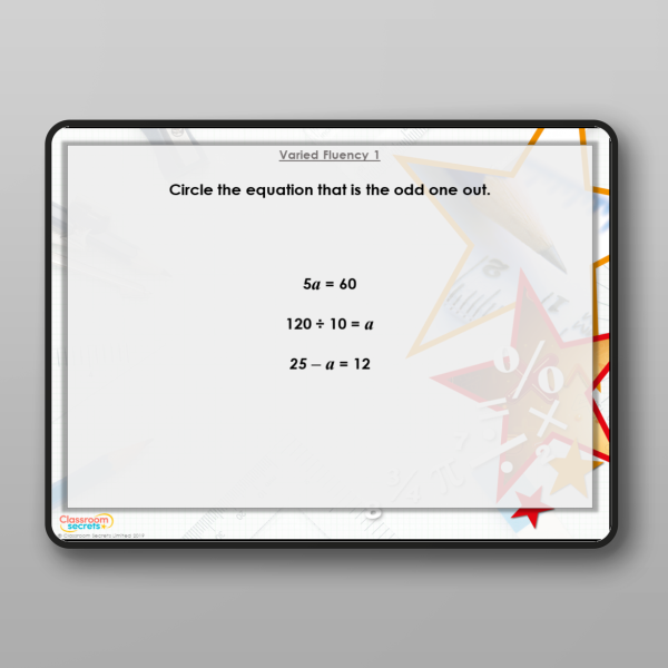 Year 6 Solve 1 Step Equations Modelling Ppt Resource | Classroom Secrets
