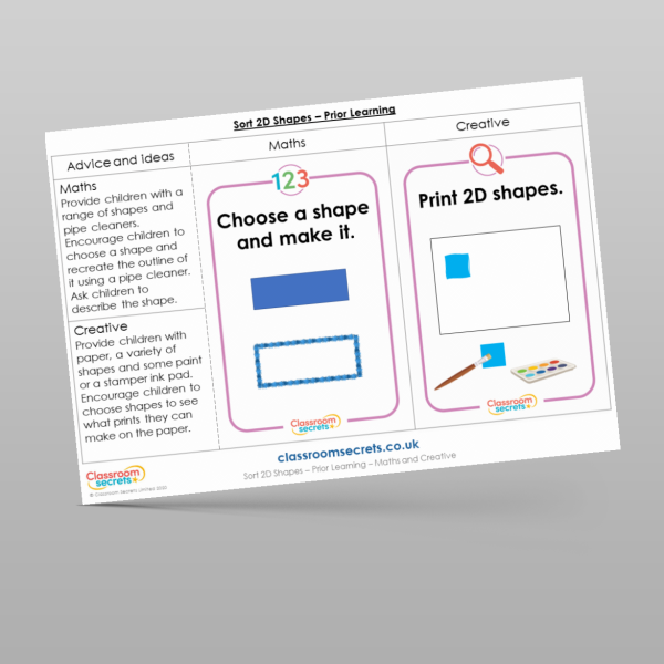 Year 1 Sort 2d Shapes Prior Learning Resource | Classroom Secrets