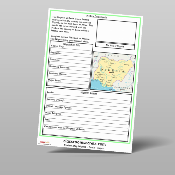 KS2 Modern Day Nigeria Benin Activity Resource | Classroom Secrets