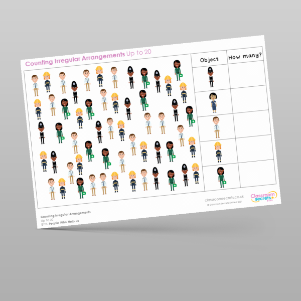 Eyfs Counting Irregular Arrangements To 20 Learning Activity Resource ...