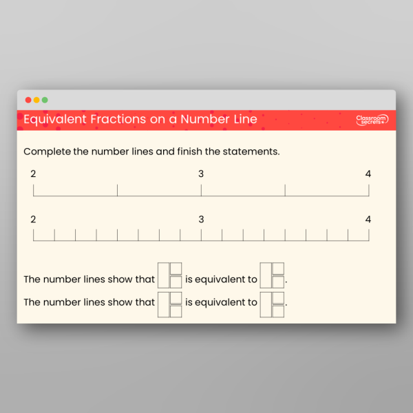 Year 4 Equivalent Fractions On A Number Line Teaching Ppt Resource ...