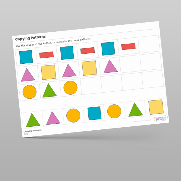 Eyfs Copying Patterns Activity Resource | Classroom Secrets