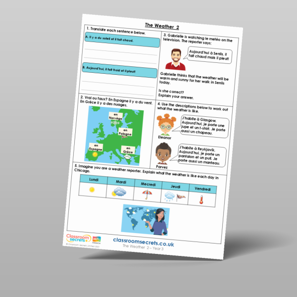 Year 3 The Weather 2 Main Activity Resource | Classroom Secrets