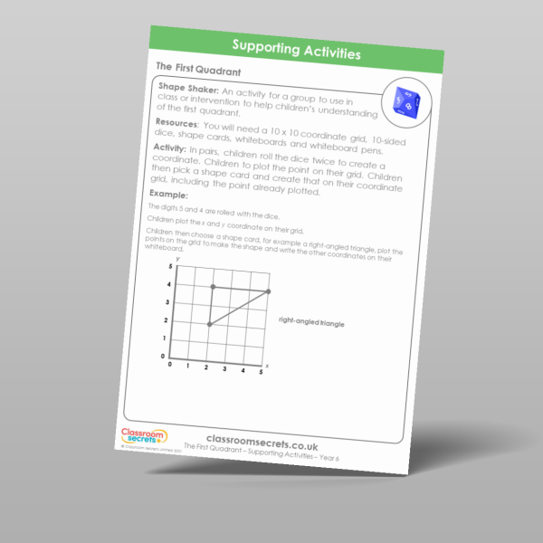 Year 6 The First Quadrant Supporting Activity Resource | Classroom Secrets