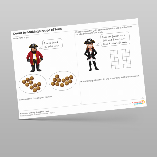 Year 1 Count By Making Groups Of Tens Reasoning And Problem Solving 2 ...