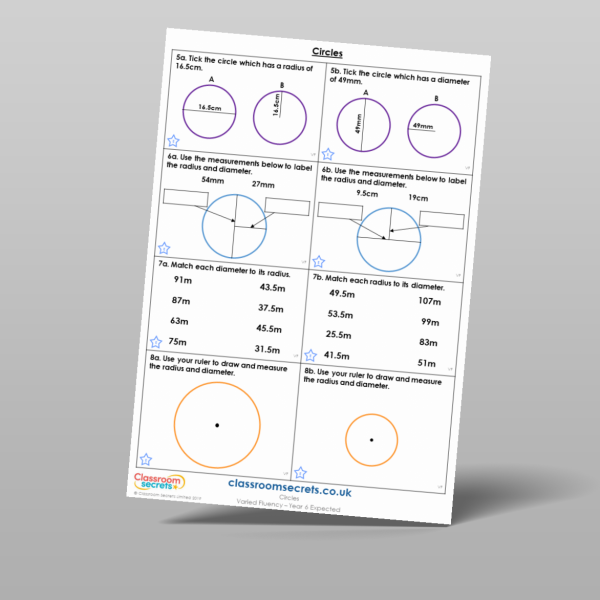Year 6 Circles Varied Fluency Resource Classroom Secrets 
