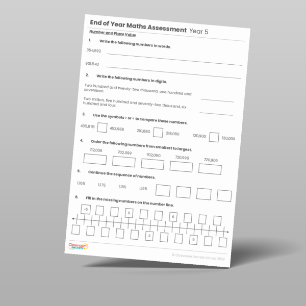 Year 5 End Of Year Maths Assessment Resource | Classroom Secrets