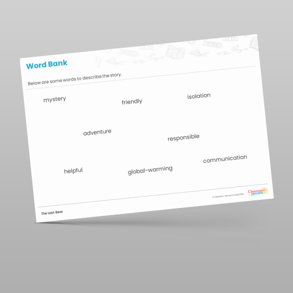 Year 6 The Last Bear Writing Unit Word Bank Resource | Classroom Secrets