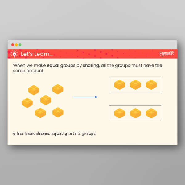 Year 1 Make Equal Groups Sharing Teaching Ppt Resource | Classroom Secrets