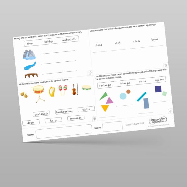 Year 1 Early Morning Work Spring Week 11 Resource | Classroom Secrets