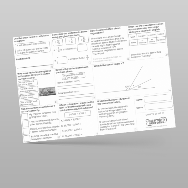 Year 6 Early Morning Work Spring Week 7 Resource | Classroom Secrets
