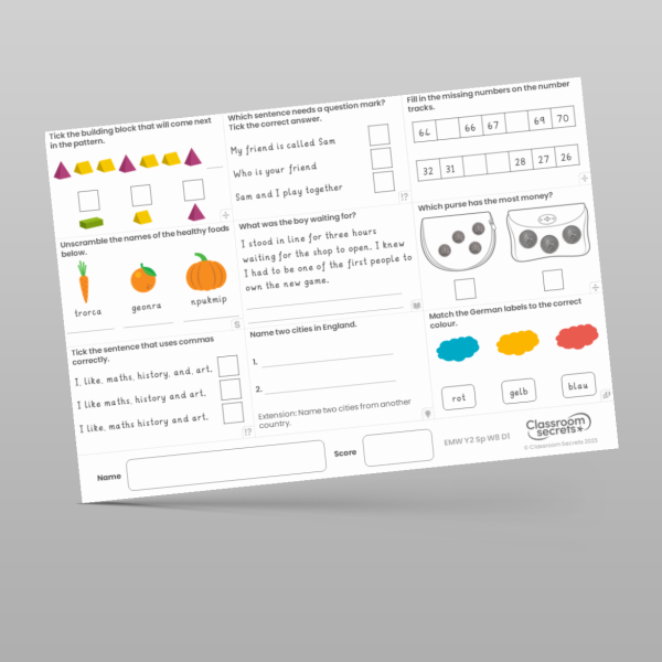 Year 2 Early Morning Work Spring Week 8 Resource | Classroom Secrets