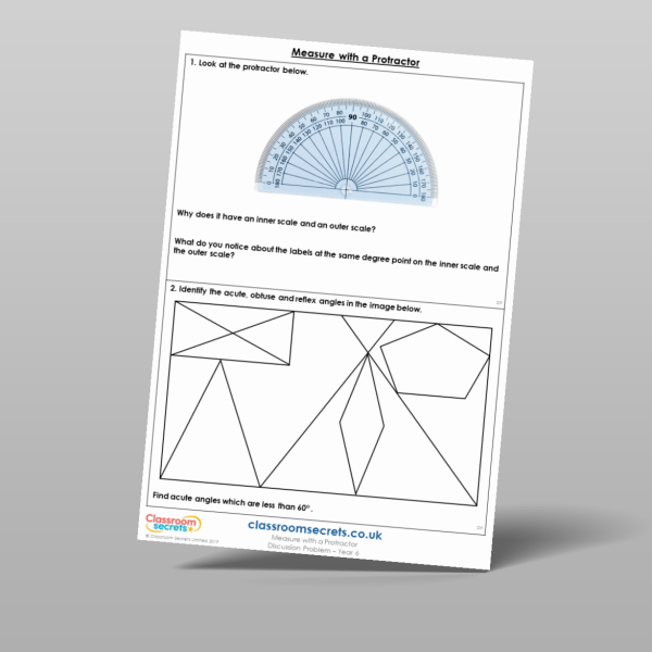 Year 6 Measure With A Protractor Discussion Problem Resource ...
