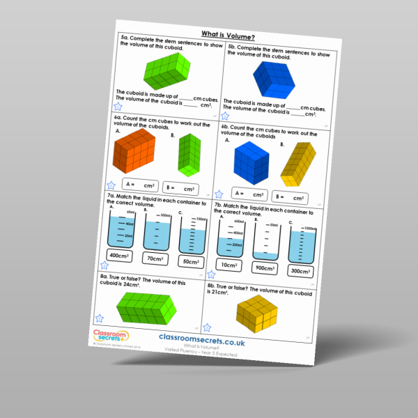 Year 5 What Is Volume Varied Fluency Resource | Classroom Secrets