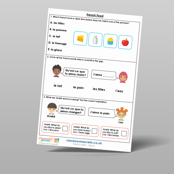 Year 2 Simple Food Main Activity Resource | Classroom Secrets