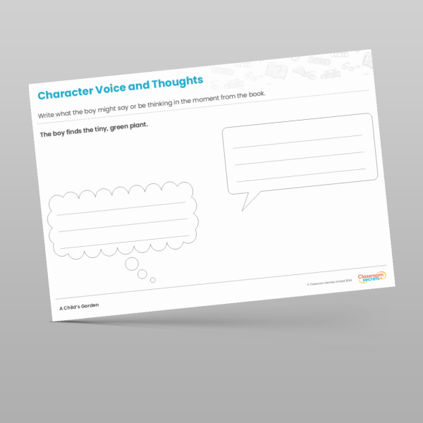 Year 4 A Child S Garden Writing Unit Character Voice And Thoughts ...