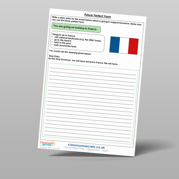 Year 5 Future Perfect Form Application Resource | Classroom Secrets