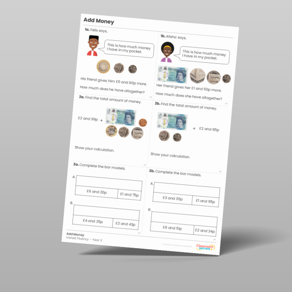 Add Money Varied Fluency Resource | Classroom Secrets