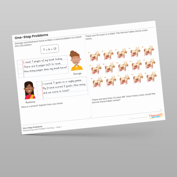 One-Step Problems Reasoning and Problem Solving Resource | Classroom ...