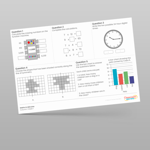 Year 5 Autumn Week 1 Maths Early Morning Work Resource | Classroom Secrets
