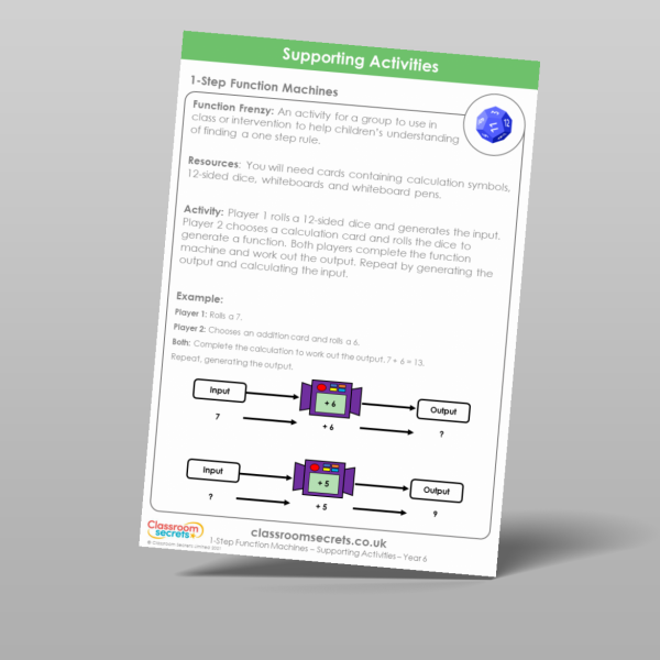 Year 6 1 Step Function Machines Supporting Activity Resource ...
