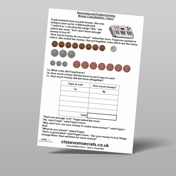 Year 2 Money Consolidation Activity Resource | Classroom Secrets