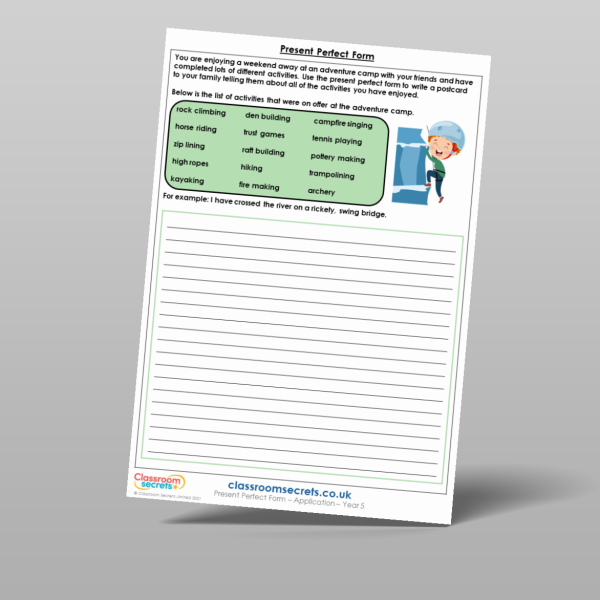Year 5 Present Perfect Form Application Resource | Classroom Secrets