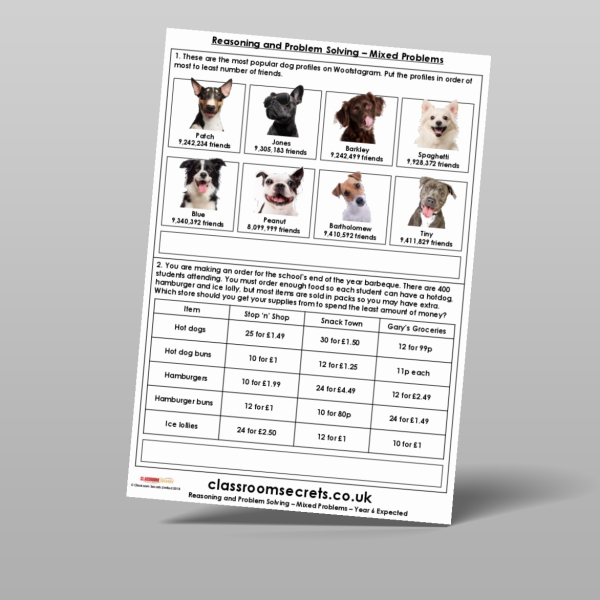 Year 6 Mixed Word Problems Resource | Classroom Secrets