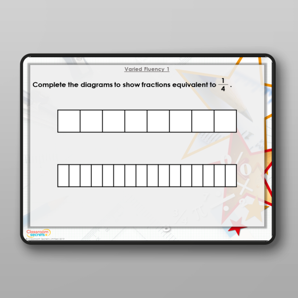 Year 4 Recognise Equivalent Fractions Modelling Ppt Resource ...