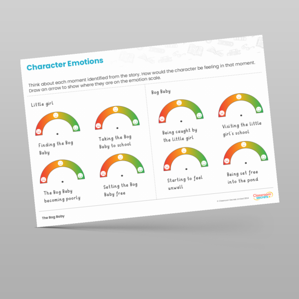 Year 1 The Bog Baby Writing Unit Character Emotions Resource ...