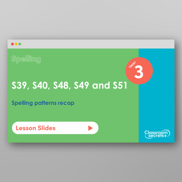 Year 3 Spelling Patterns Recap Pack Resource | Classroom Secrets