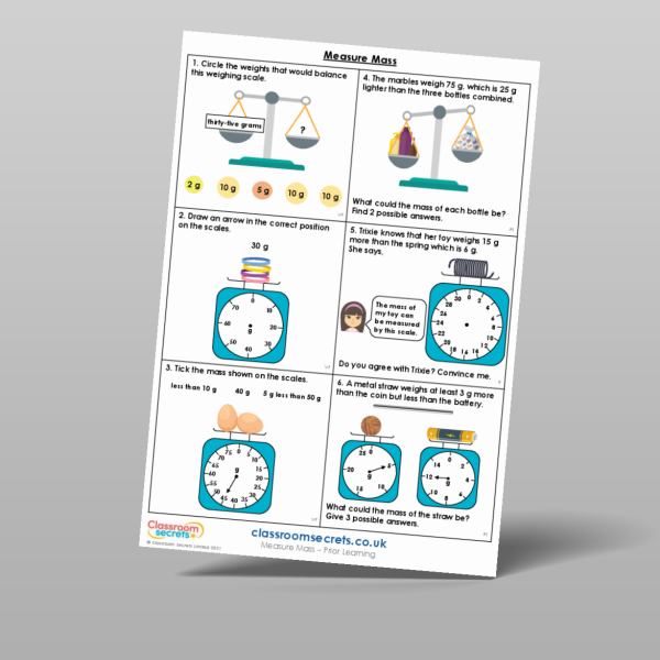 Year 3 Measure Mass Prior Learning Resource | Classroom Secrets