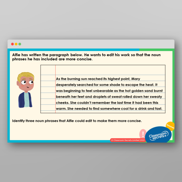Year 5 Concise Noun Phrases Teaching Ppt Resource | Classroom Secrets