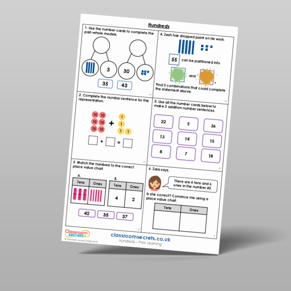 Year 3 Hundreds Prior Learning Resource | Classroom Secrets