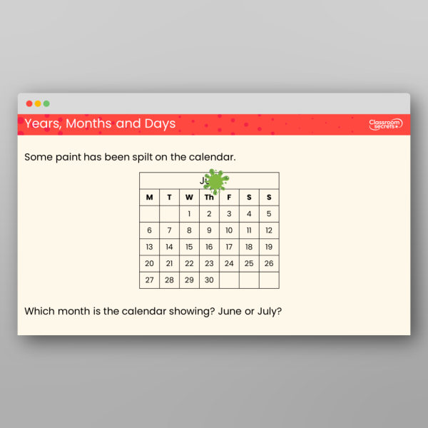 Year 3 Years Months And Days Teaching Ppt Resource | Classroom Secrets