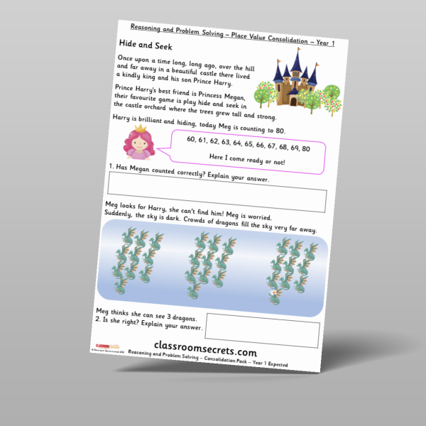 Year 1 Place Value Within 100 Consolidation Activity Resource ...