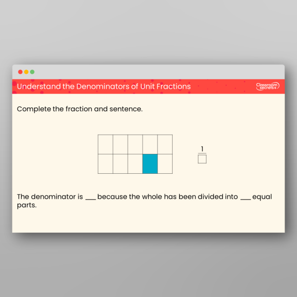 Year 3 Understand The Denominators Of Unit Fractions Teaching Ppt ...