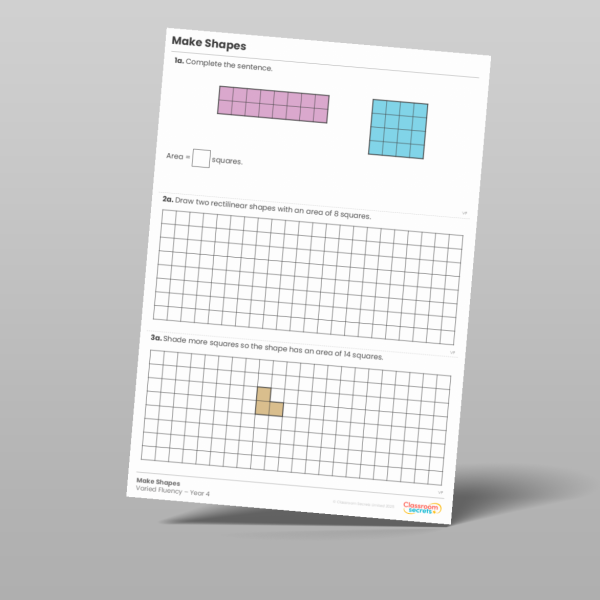 Year 4 Make Shapes Varied Fluency Resource | Classroom Secrets