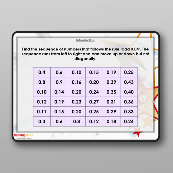 Year 5 Decimal Sequences Modelling Powerpoint Resource | Classroom Secrets