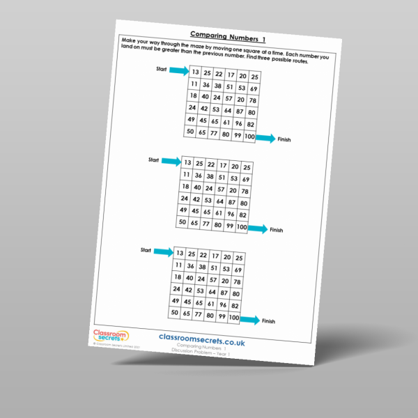 Year 1 Comparing Numbers 1 Discussion Problem Resource | Classroom Secrets